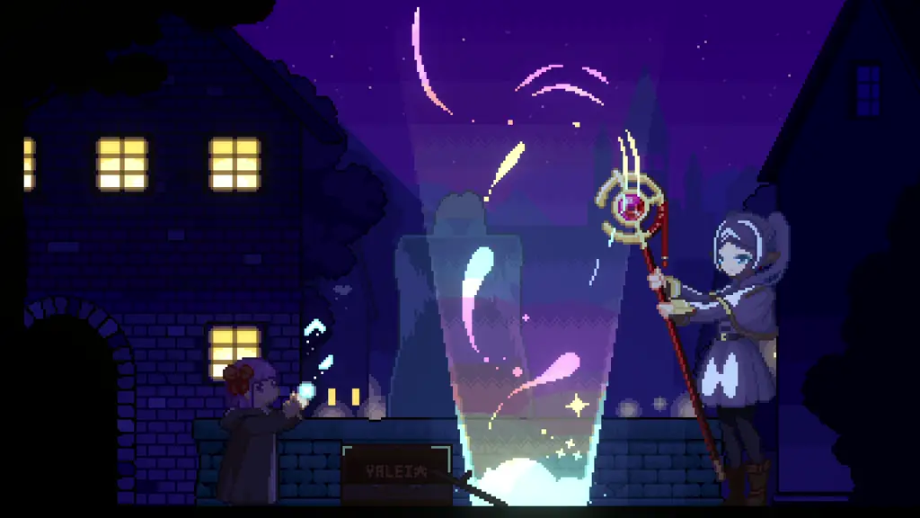 Live wallpaper Frieren and Fern (pixel art) download on VSThemes.org