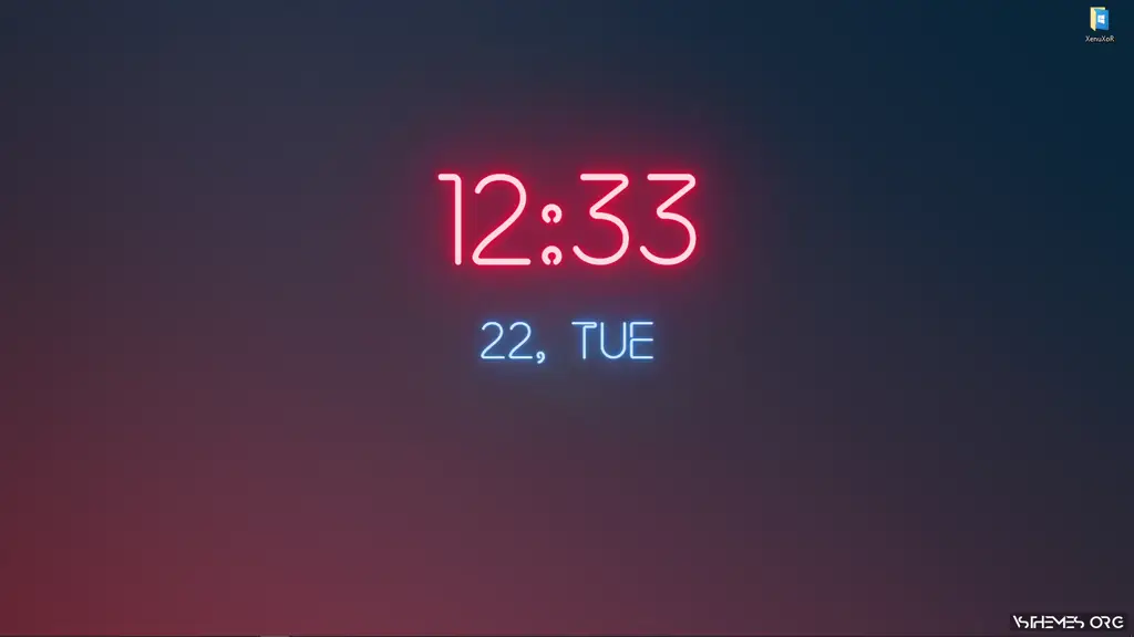 Fluorescent Clock Live Wallpaper