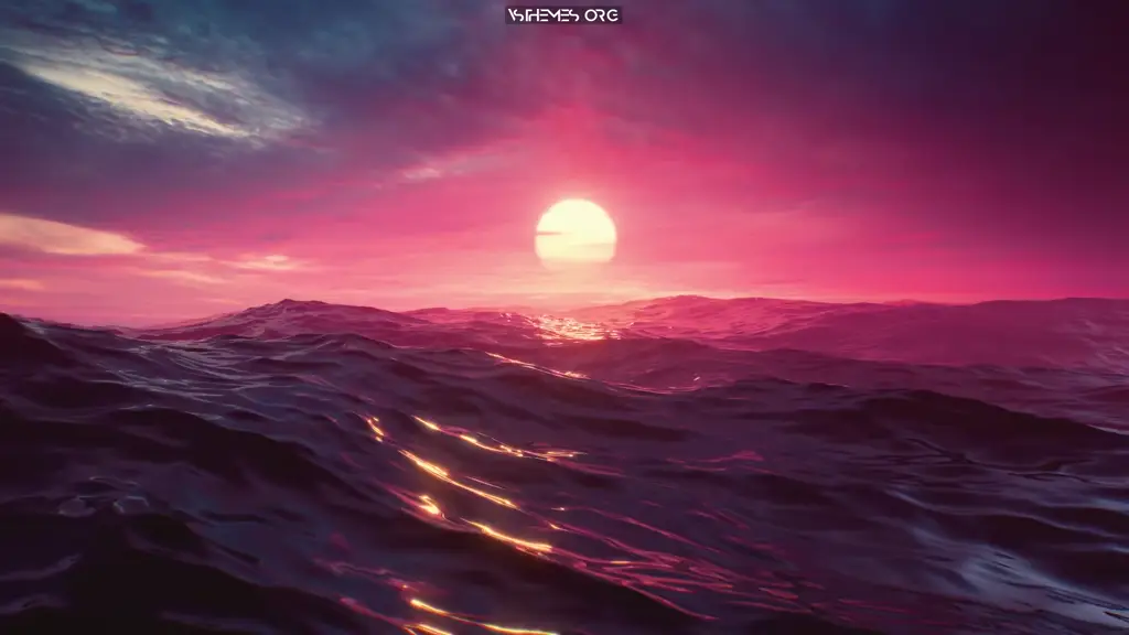 Live wallpaper Ocean Sunset Ambience download on VSThemes.org