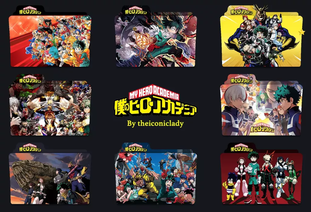 Icons Anime My Hero Academy - icons for folders download on VSThemes.org