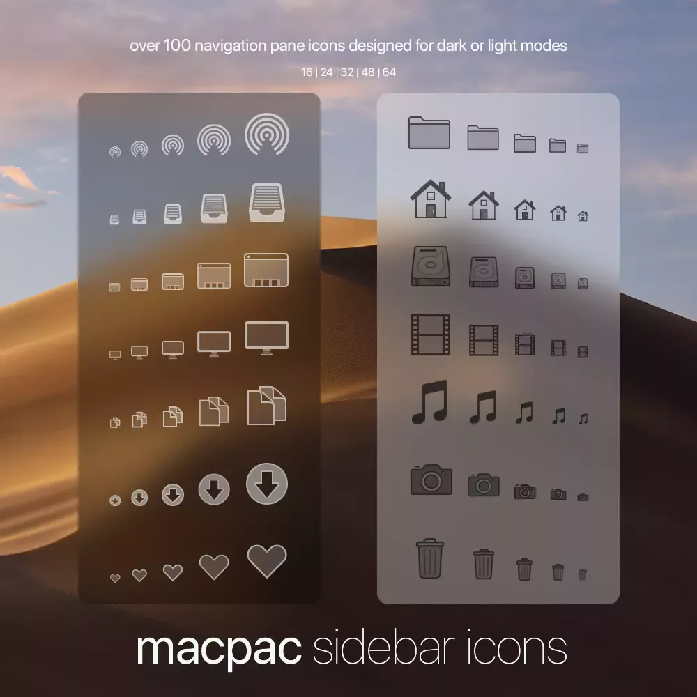 Icons Mac OS Sidebar download on VSThemes.org