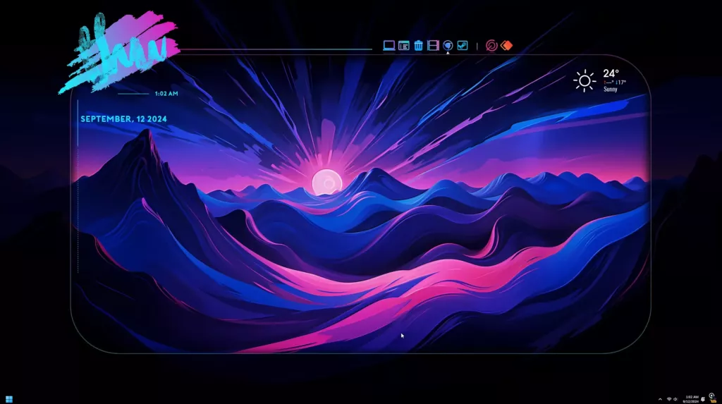 Skin Aesthetic purple for Rainmeter download on VSThemes.org
