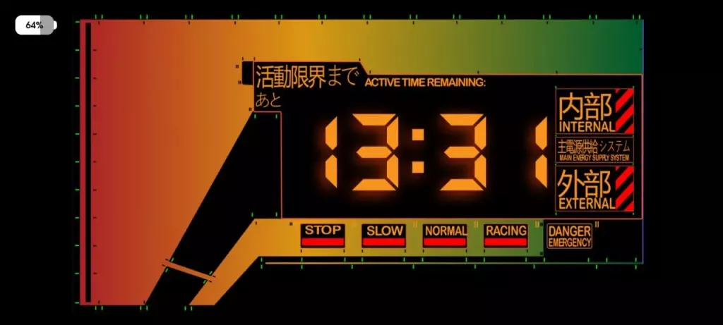 Живые обои Evangelion: Active time remaining screen скачать на VSThemes.org