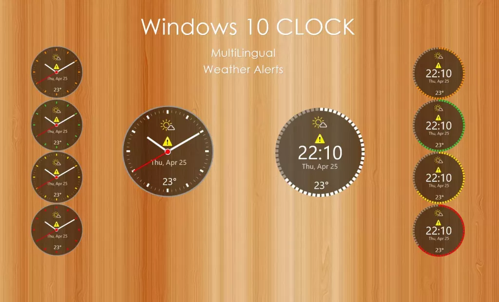 Skin Windows 10 CLOCK for Rainmeter download on VSThemes.org