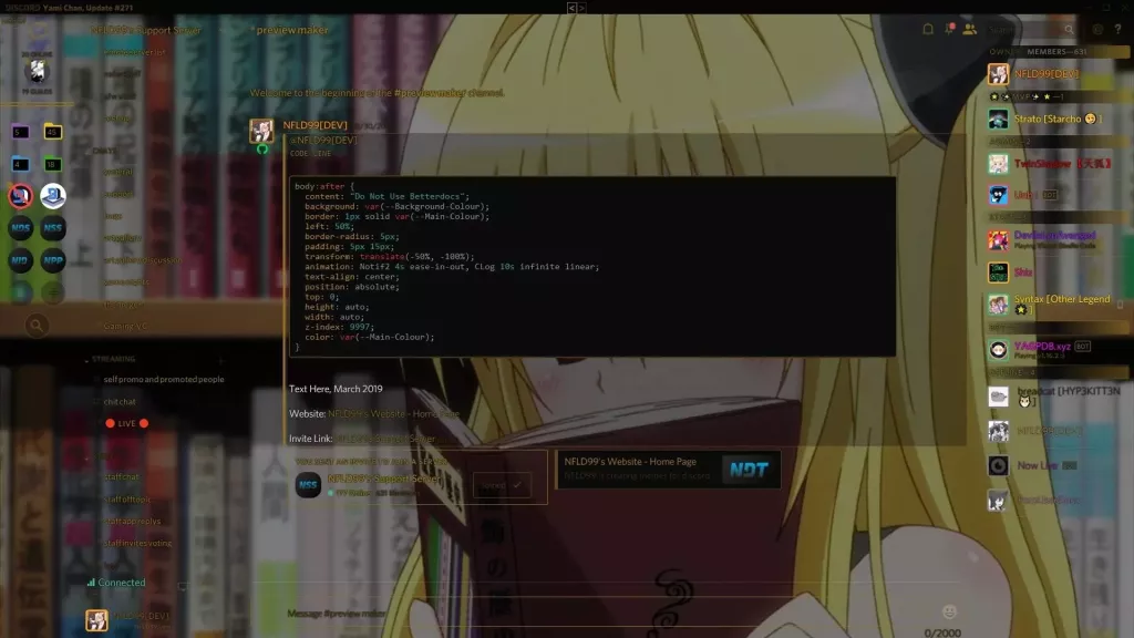 Тема Yami Chan для Discord скачать на VSThemes.org