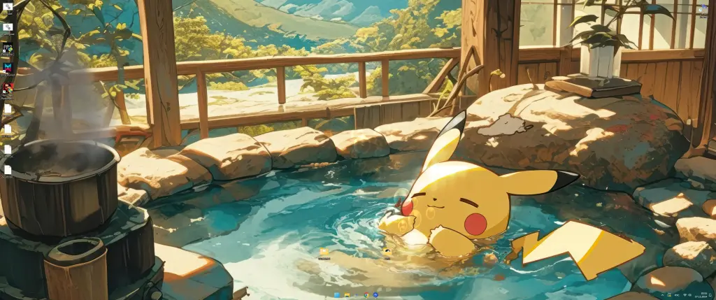 Live wallpaper Pikachu Chill download on VSThemes.org