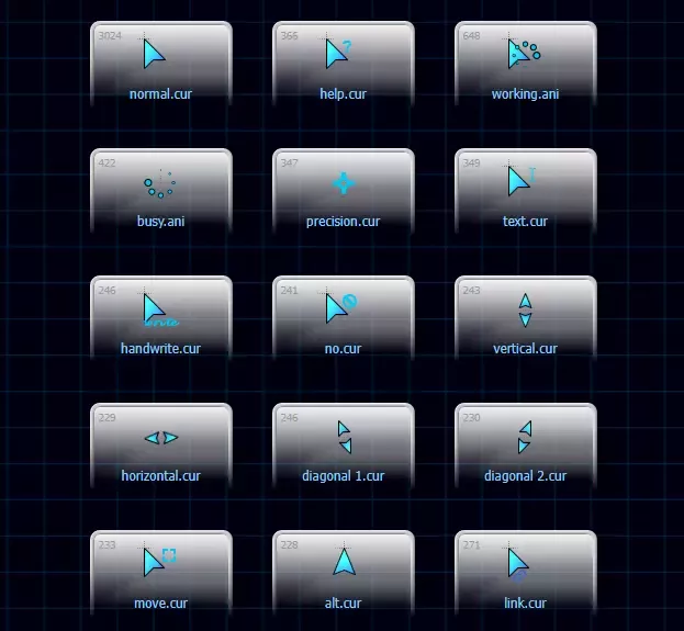Cursors Sky Blue on Windows download on VSThemes.org