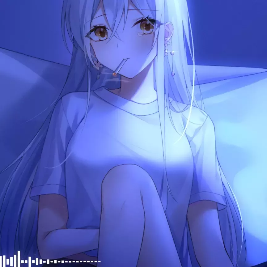 Живые обои White-haired girl-Keke скачать на VSThemes.org