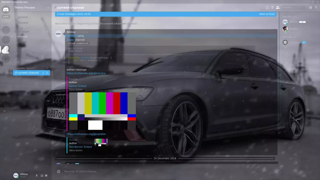 Тема Audi rs6 bulkin_2 для Discord скачать на VSThemes.org