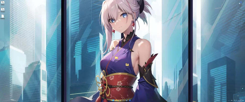 Live wallpaper Ender Miyamoto Musashi (FGO) download on VSThemes.org
