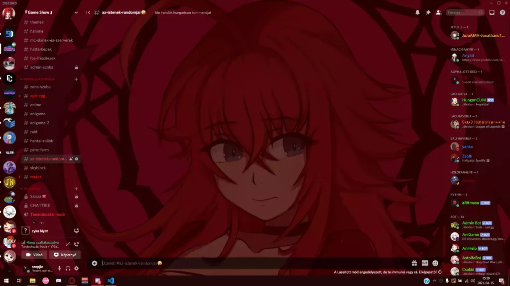 Theme Cute Red Rias for Discord download on VSThemes.org