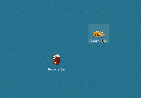 Icons Frensh Fries Recycle bin download on VSThemes.org