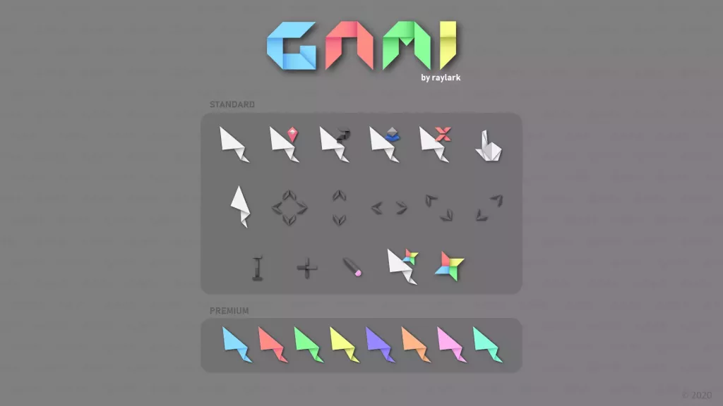 Cursors Gami on Windows download on VSThemes.org