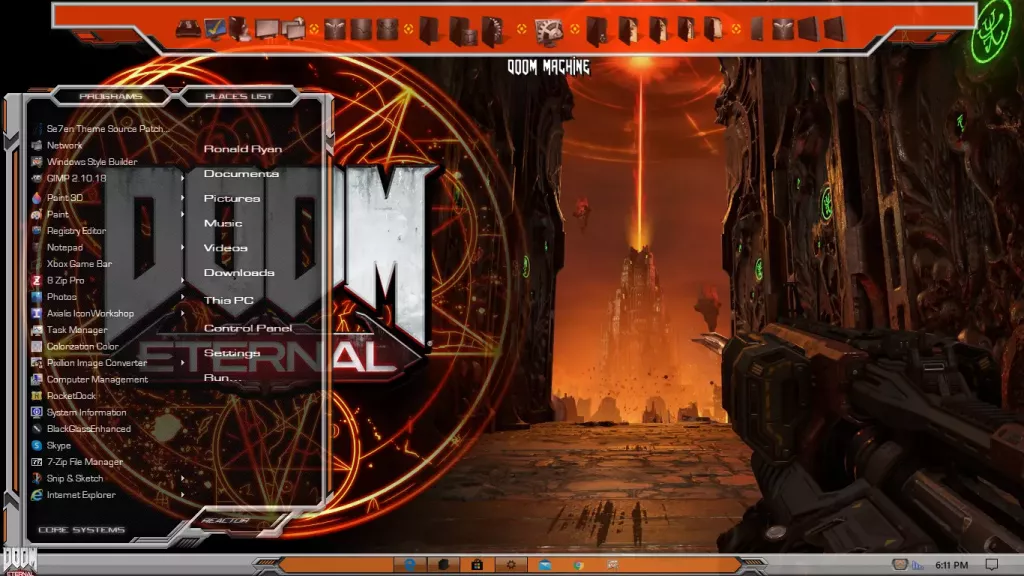 Theme Eternal Doom, the first version for Windows 10 download on ...