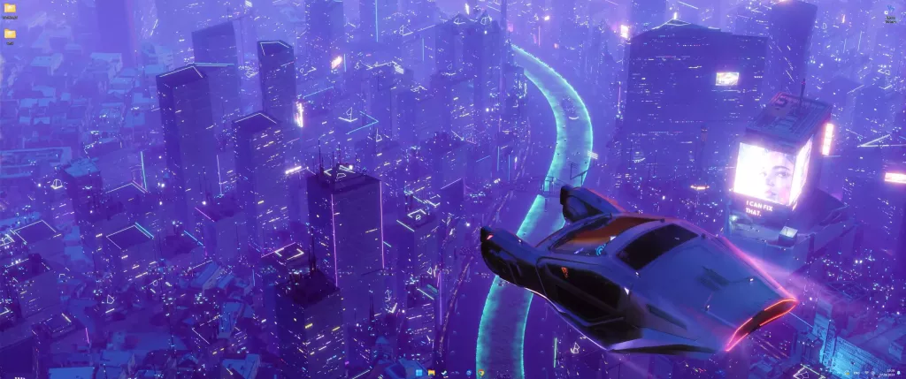 Live wallpaper Above The Neon City by VISUALDON download on VSThemes.org