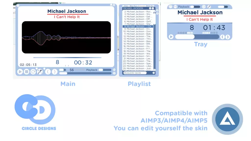 Skin Circle and Rounded for AIMP download on VSThemes.org