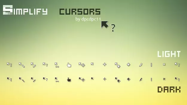 Cursors Simplify, dark and light version on Windows download on ...