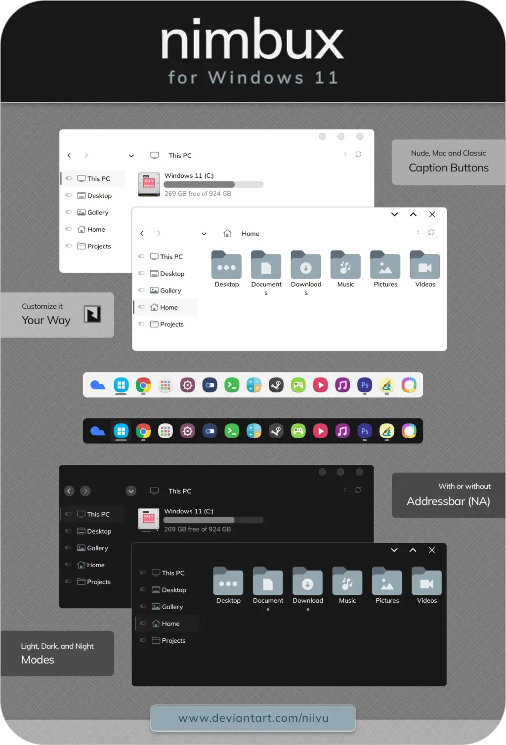Theme Nimbux for Windows 11 download on VSThemes.org