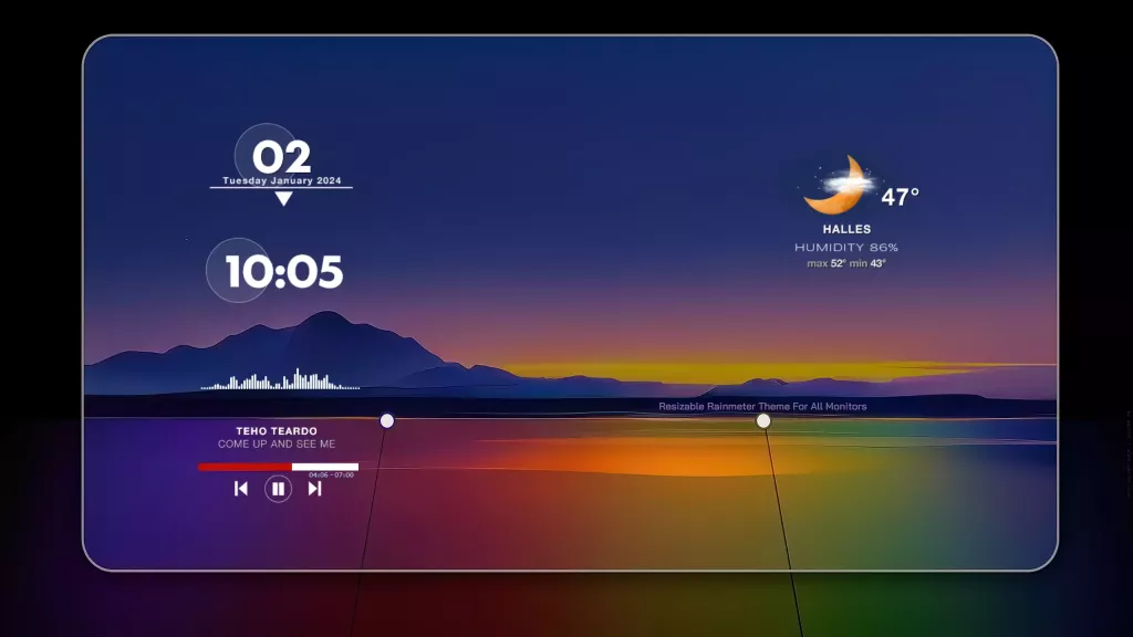 Skin .adni18 - P01 (Resizable Suite) (UPDATED) for Rainmeter download on VSThemes.org