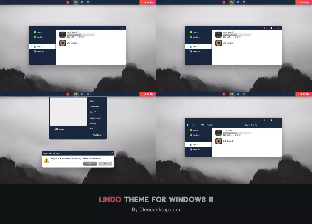 Theme Lindo for Windows 11 download on VSThemes.org