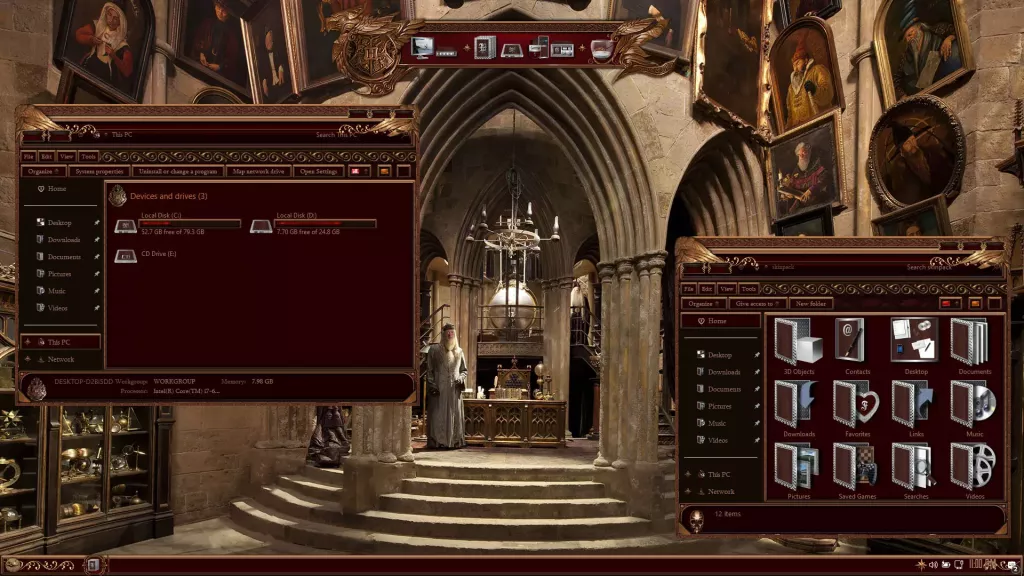 Theme Harry Potter Hogwarts for Windows 11 download on VSThemes.org