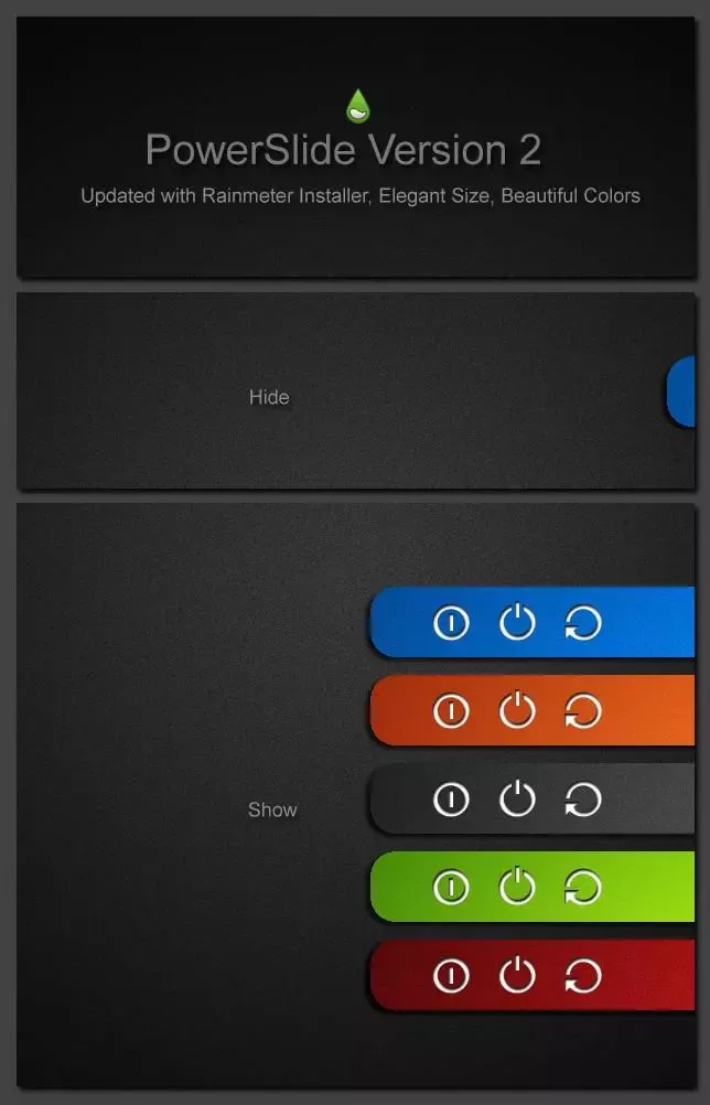 Skin PowerSlide V2 for Rainmeter download on VSThemes.org