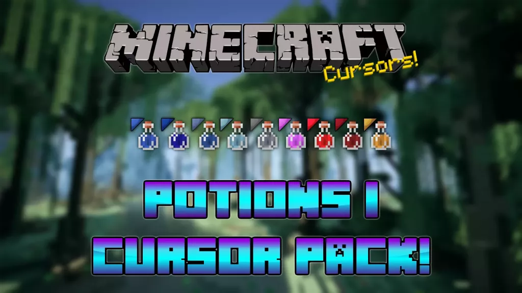 Cursors Colored flasks from Minecraft on Windows download on VSThemes.org