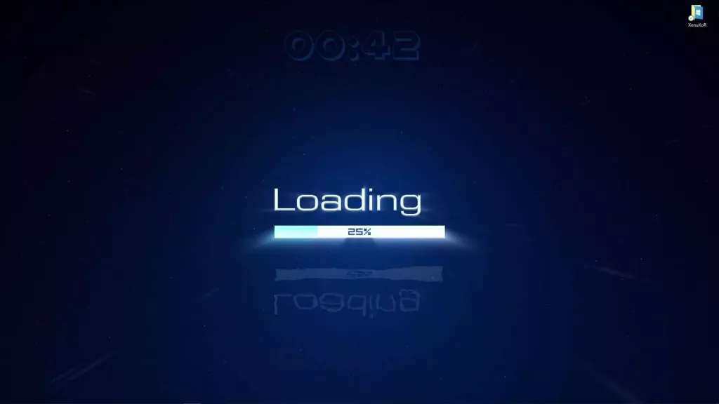 Live wallpaper Blue loading screen download on VSThemes.org