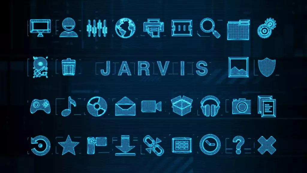 Icons Blue Neon Jarvis Set for 7tsp download on VSThemes.org