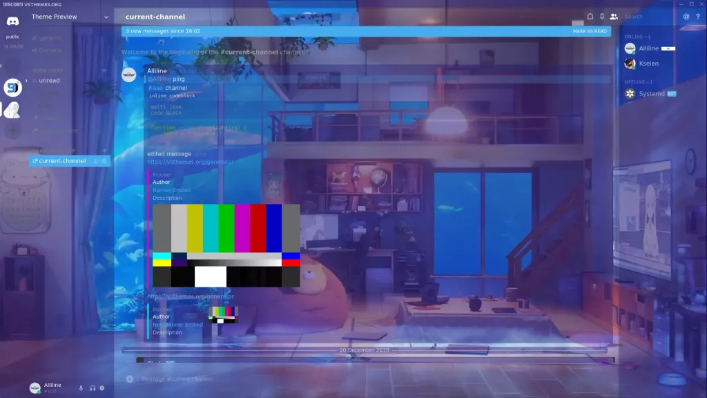 Тема Home room для Discord скачать на VSThemes.org