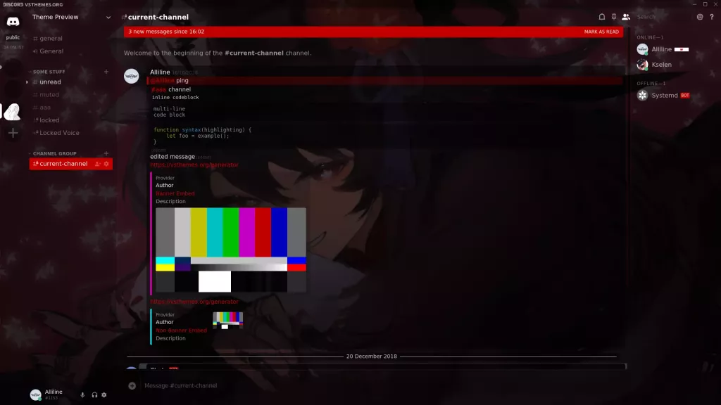 Theme Hu Tao - Genshin Impact for Discord download on VSThemes.org