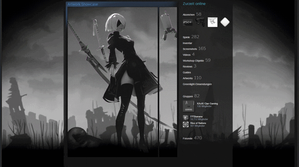 Steam Artwork 2B and Pod 042 (Nier Automata) download on VSThemes.org