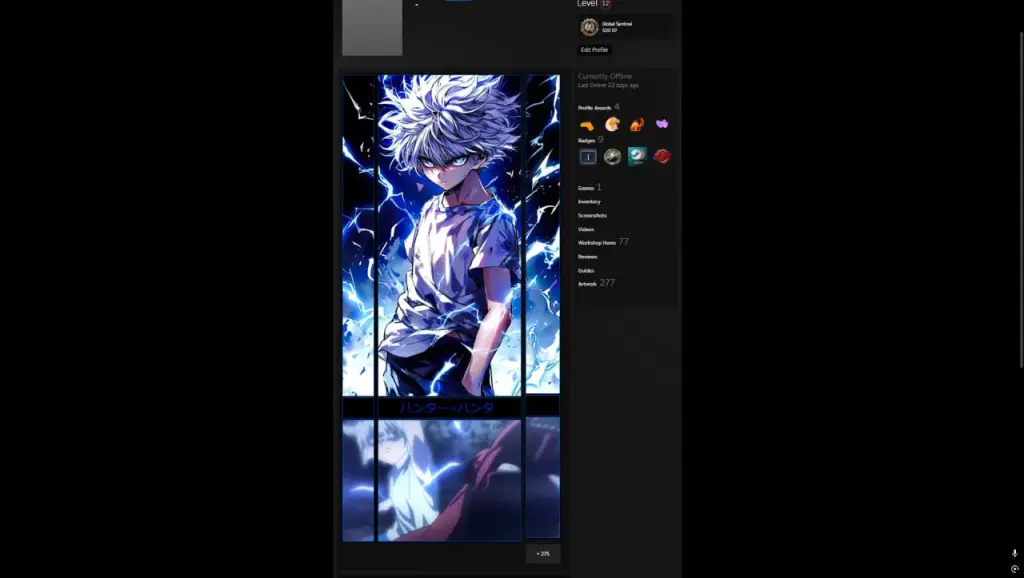 Steam Artwork Art Killua Zoldyck (Hunter x hunter) download on VSThemes.org