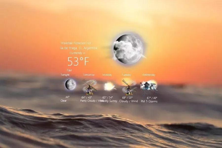 Skin Realistic Weather Forecast 1 for Rainmeter download on VSThemes.org