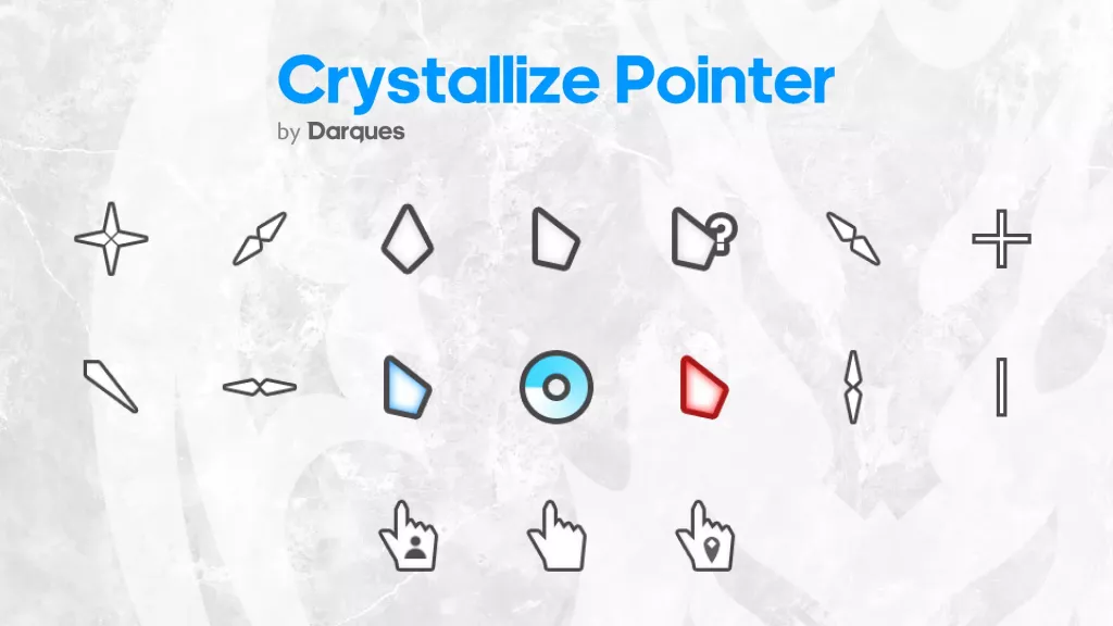 Cursors Crystallize by Darques, white version on Windows download on ...