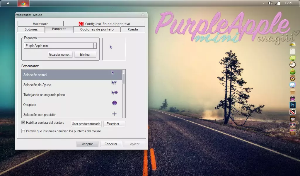 Cursors Mac OS, purple version on Windows download on VSThemes.org