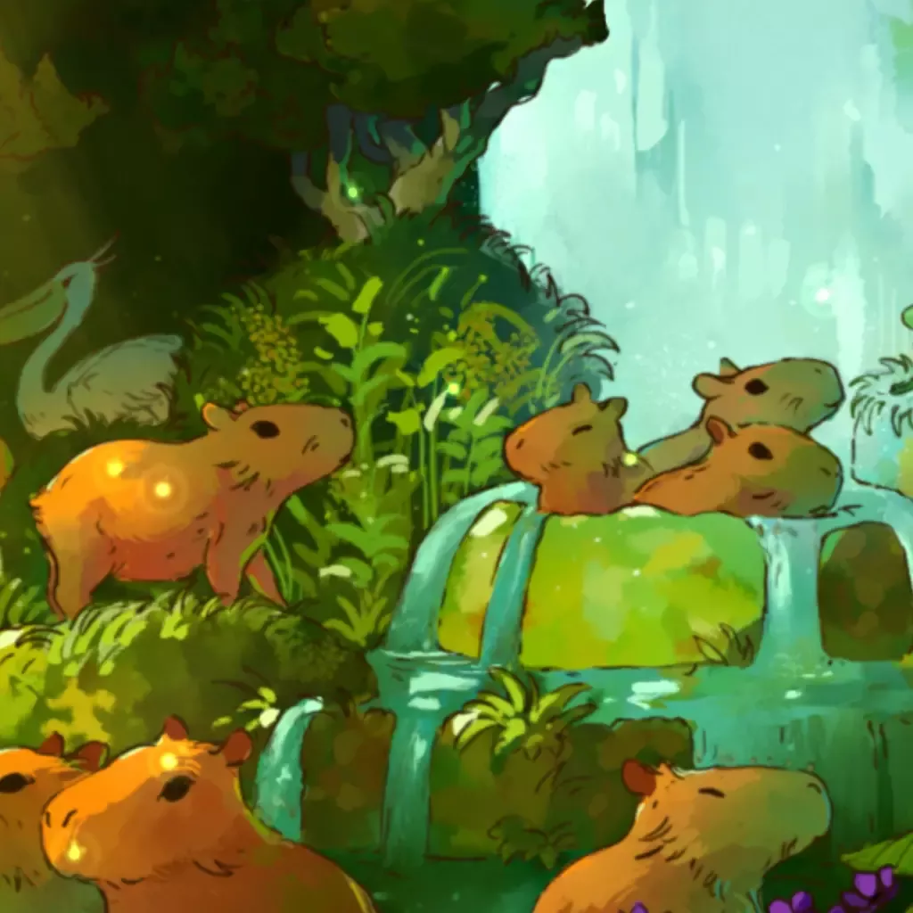 Live wallpaper Paradise of the Capybara download on VSThemes.org