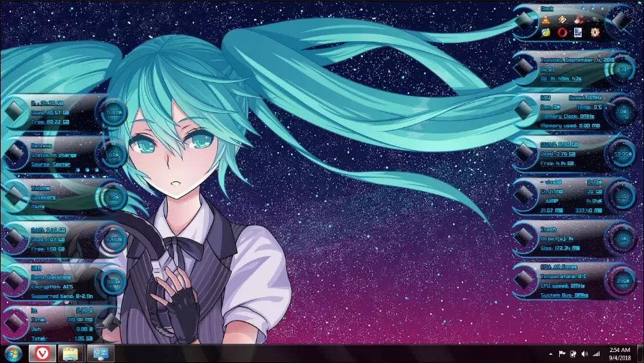 Skin Paddle V.1 for Rainmeter download on VSThemes.org