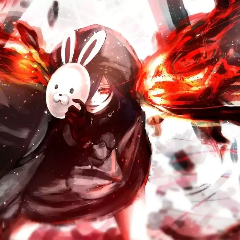 Live wallpaper Toka Kirishima with a rabbit mask - Tokyo Ghoul download ...