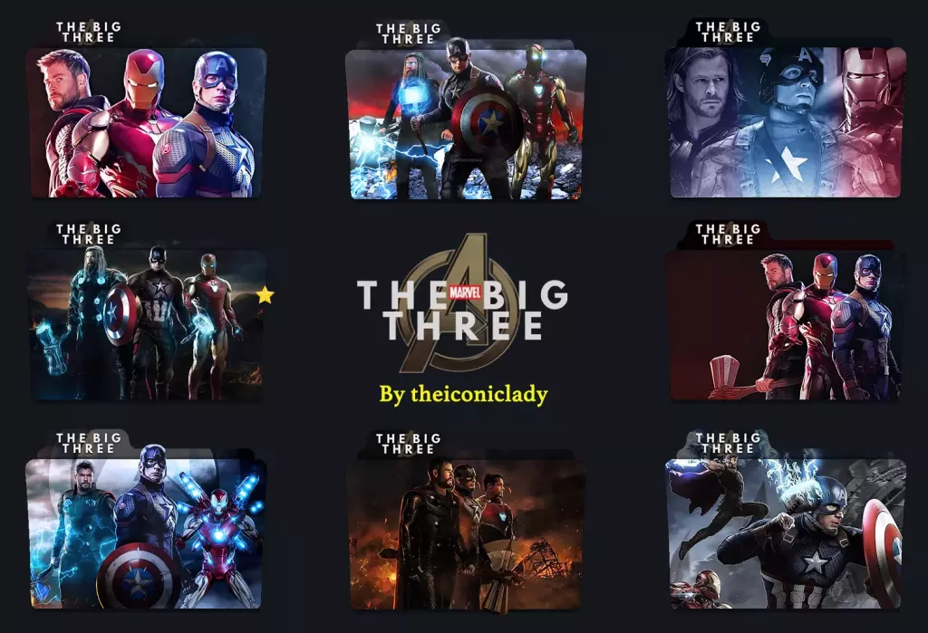 Icons Marvels Big Three download on VSThemes.org