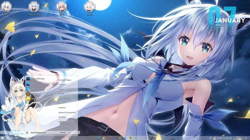 Theme Fubuki Shirakami for Windows 10 download on VSThemes.org