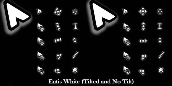 Cursors Entis, white version on Windows download on VSThemes.org