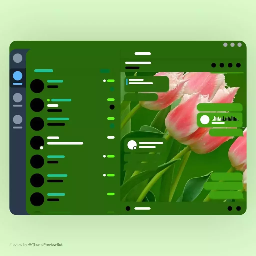 Theme Flowers for Telegram download on VSThemes.org