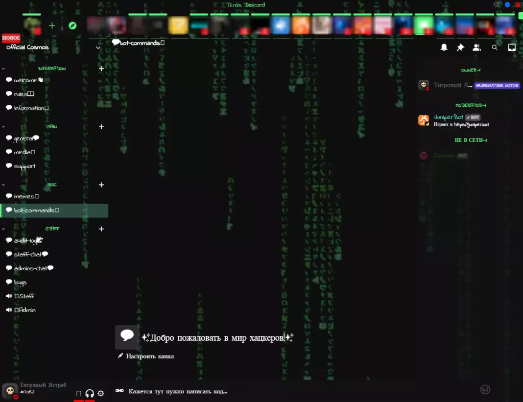 Theme World of Hackers for Discord download on VSThemes.org