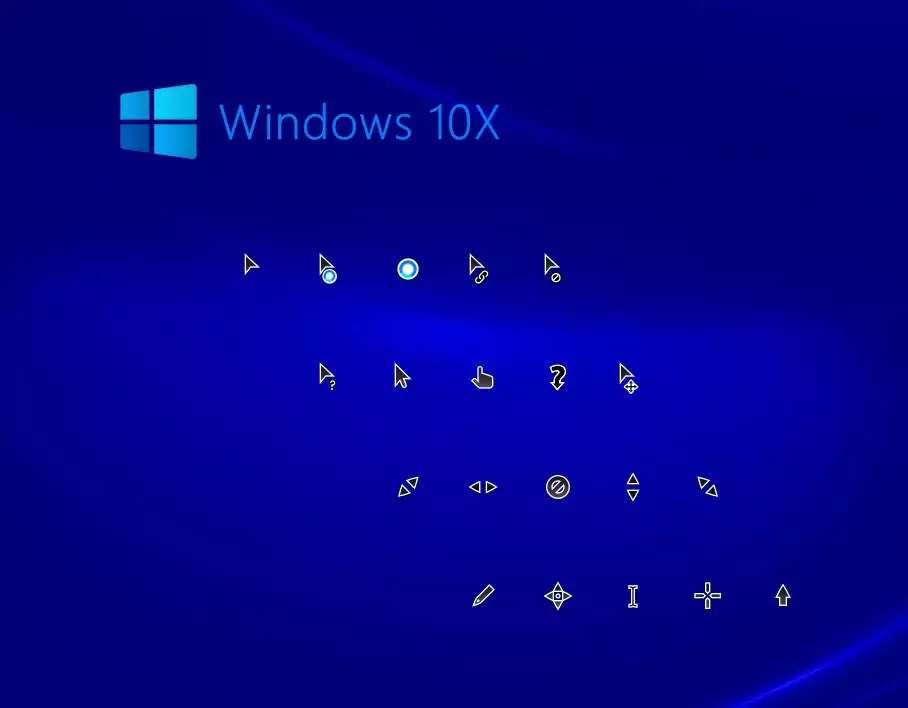 Cursors Windows 10X, black version on Windows download on VSThemes.org
