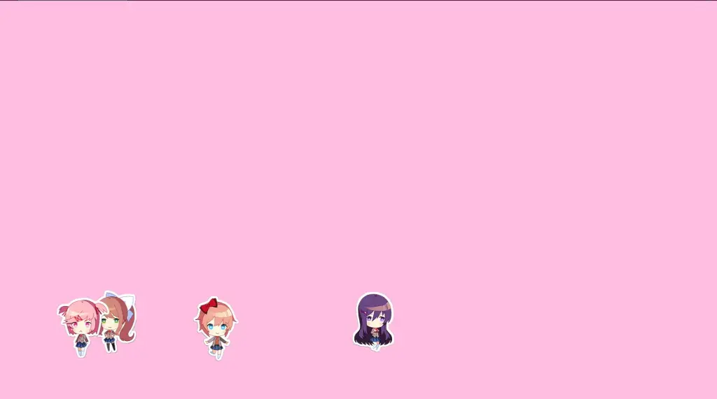 Live wallpaper DDLC Interactive Chibis download on VSThemes.org