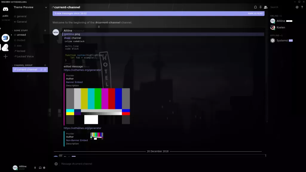 Theme dark-uwu for Discord download on VSThemes.org