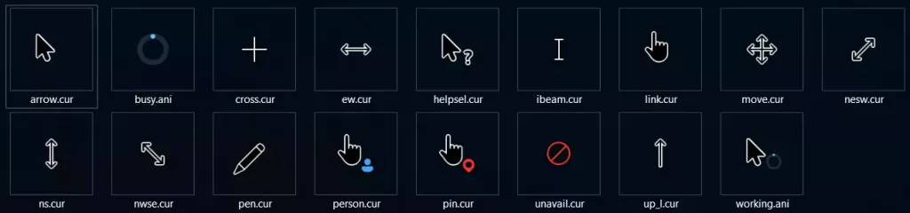 Курсоры Классические исправленные указатели 11, темная версия для ...