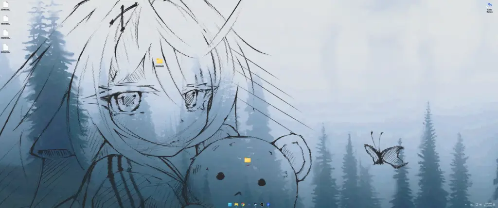 Live wallpaper Girl with a teddy bear on the glass download on VSThemes.org