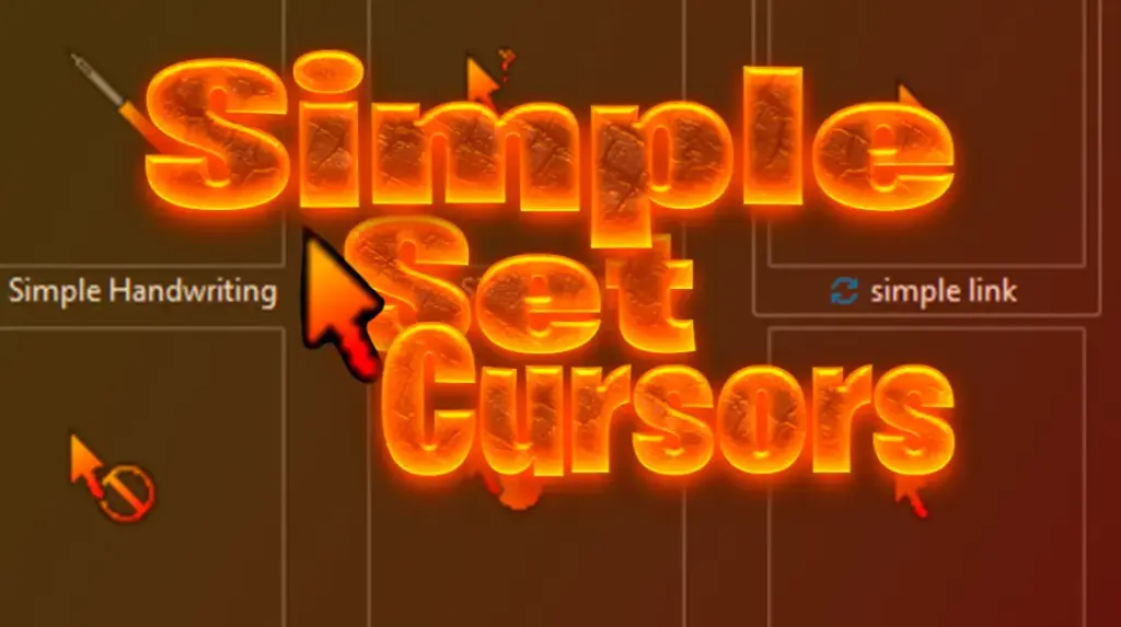 Cursors Simple Set Orange on Windows download on VSThemes.org